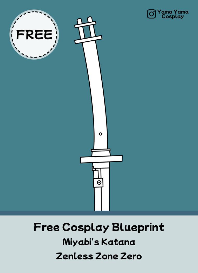 Miyabi Katana Free Pattern - ZZZ by YamaYamaCosplay on DeviantArt