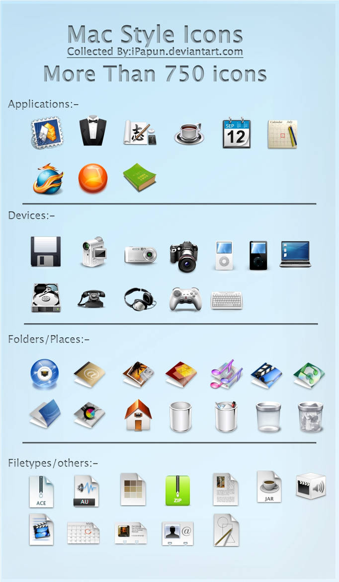 Huge Mac style icon collection by ipapun on DeviantArt