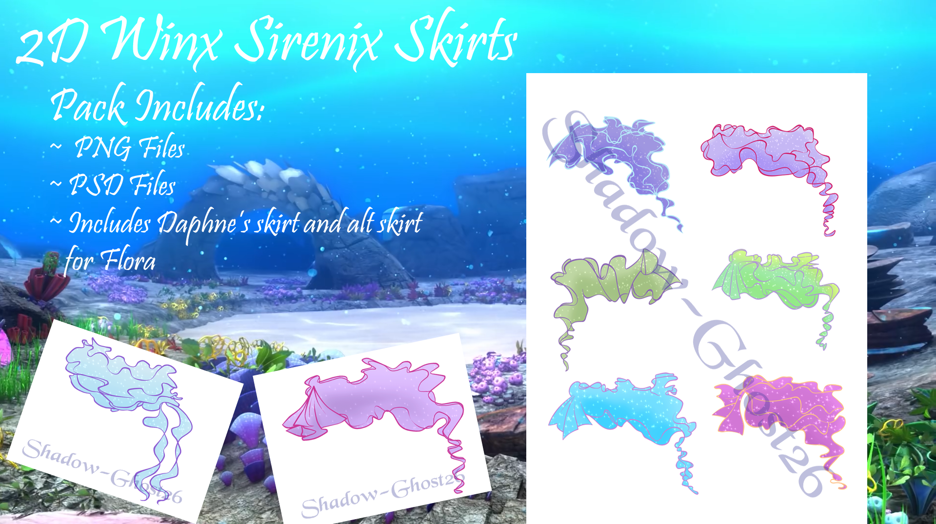 Winx Club 2D Sirenix Skirt Pack (Read Desc!) by Shadow-Ghost26 on ...