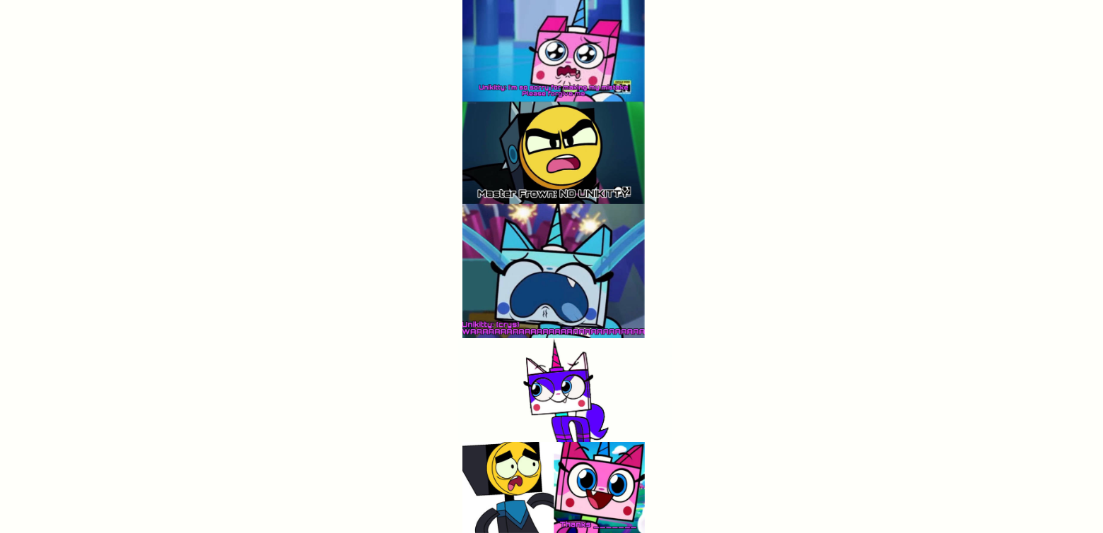 Unicat stops Master Frown from hurting Unikitty by Unikittyinanutshell ...