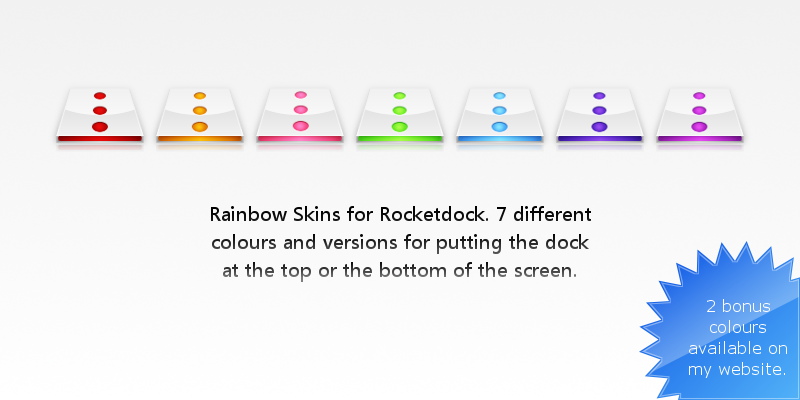 Rainbow Rocketdock Skins by Pixellover on DeviantArt