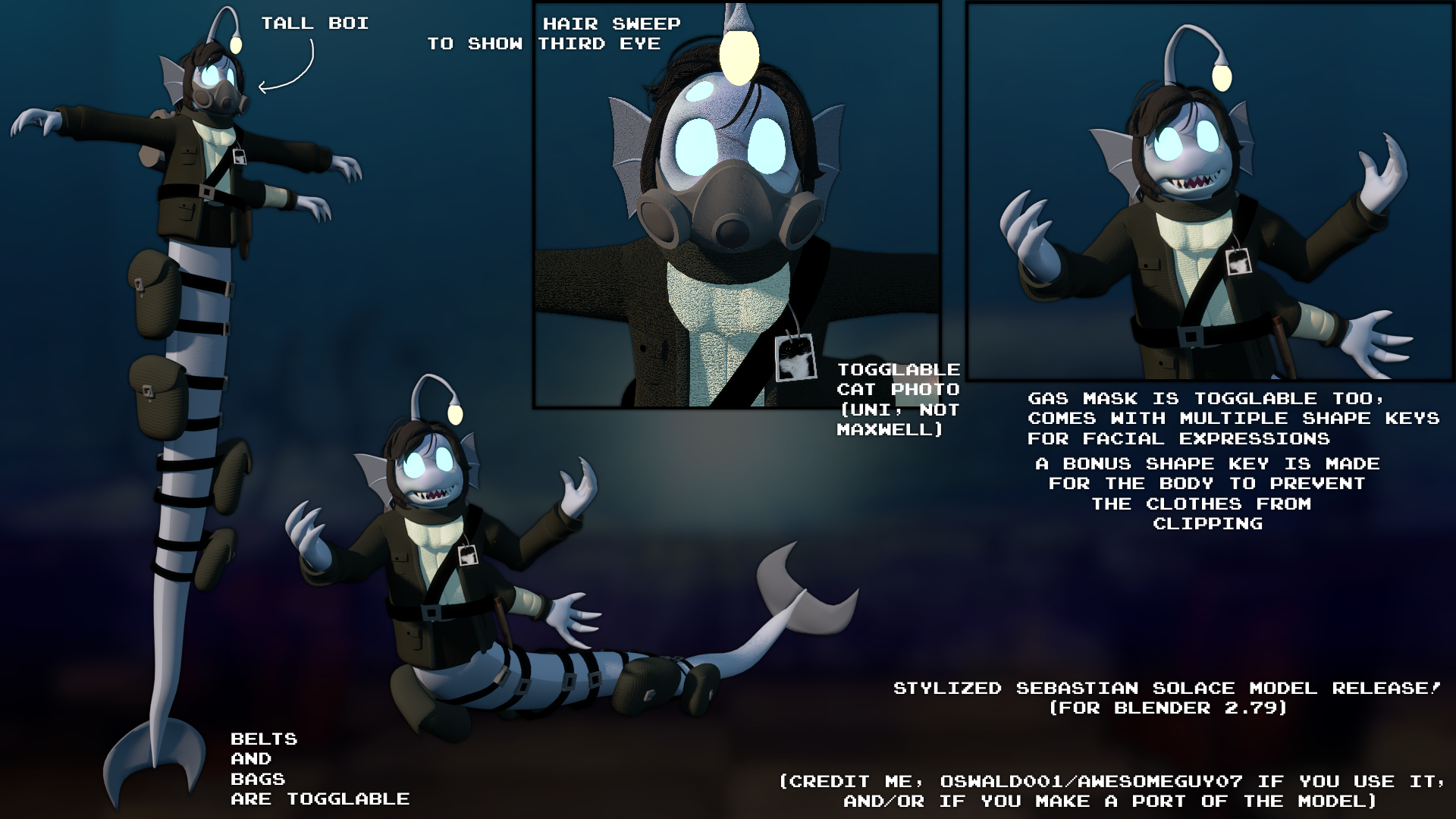 Stylized Sebastian Solace (Pressure) Model Release by AwsomeGuy07 on DeviantArt