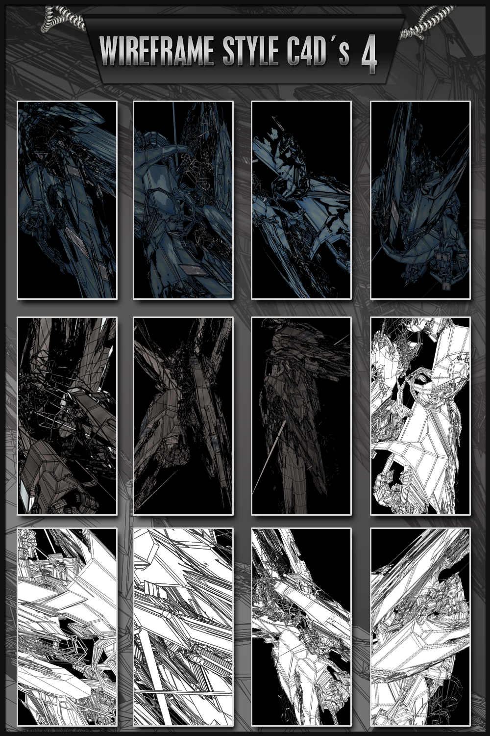 wireframe style C4Ds 4 by trveviking on DeviantArt