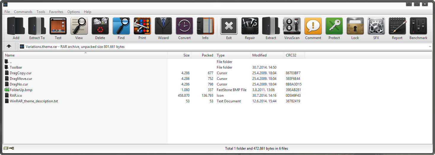 Variations Winrar Theme by LamiaDC on DeviantArt