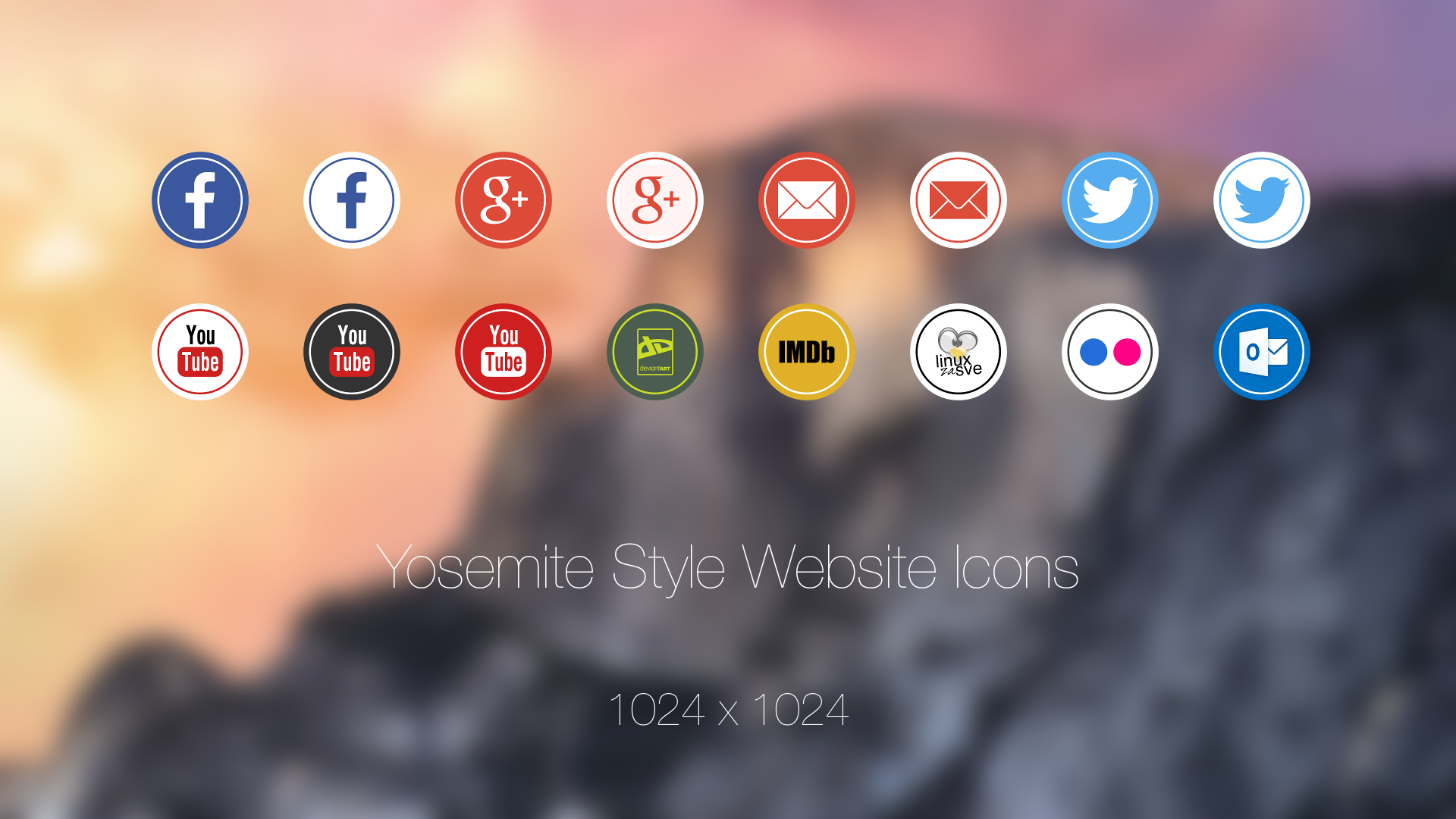Yosemite Style Website Icons by malisremac on DeviantArt