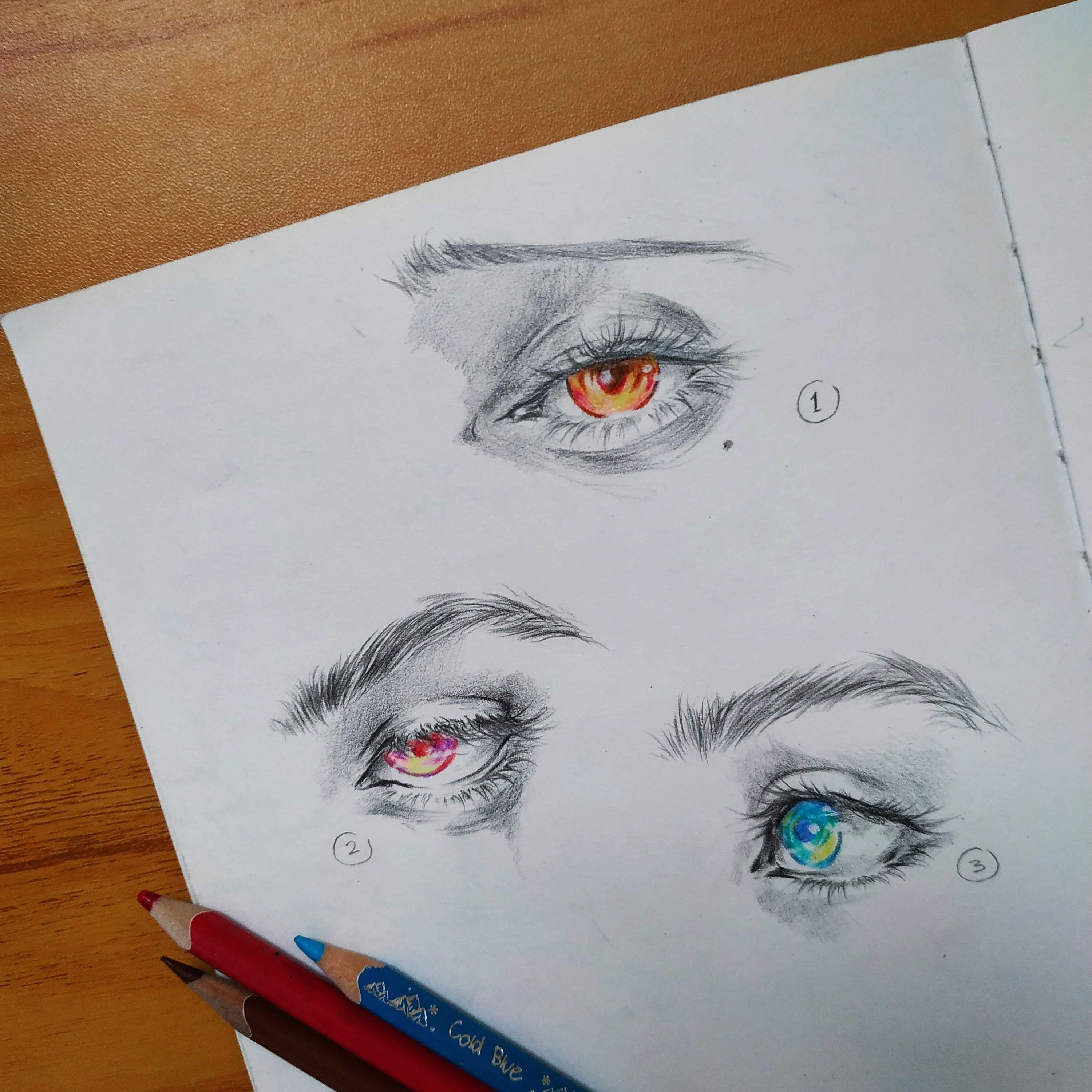 Eyes from different angles by Deoxen on DeviantArt