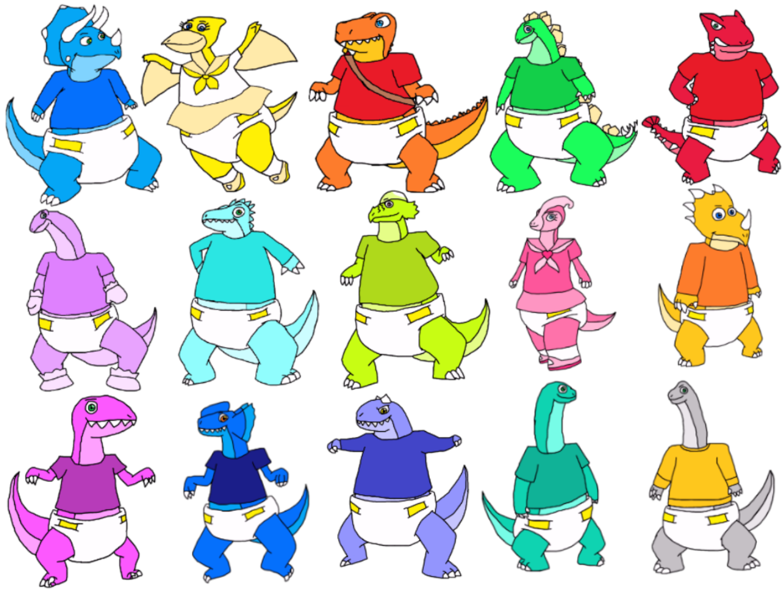 15 Dinosaurs by multicolorcody on DeviantArt