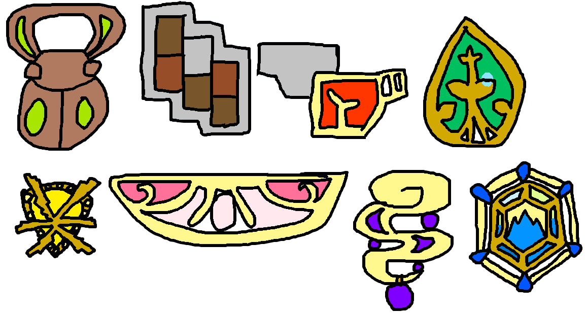 All Kalos Badges by multicolorcody on DeviantArt