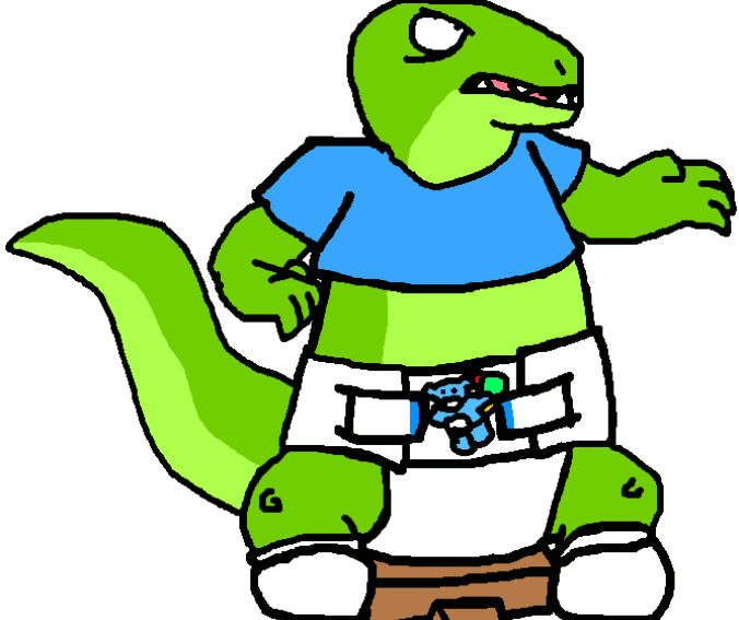Diapered Komodo Dragon by multicolorcody on DeviantArt