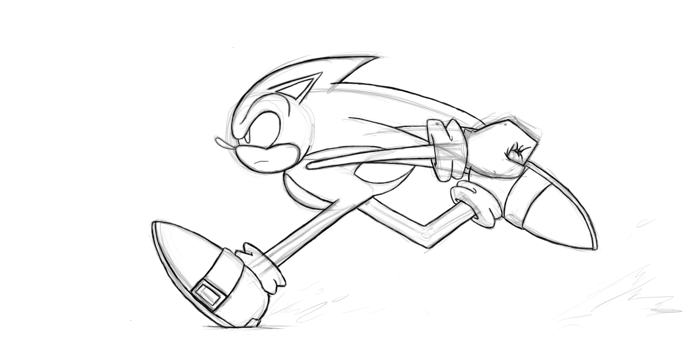 Sonic The Hedgehog ( running ) by bayocand on DeviantArt
