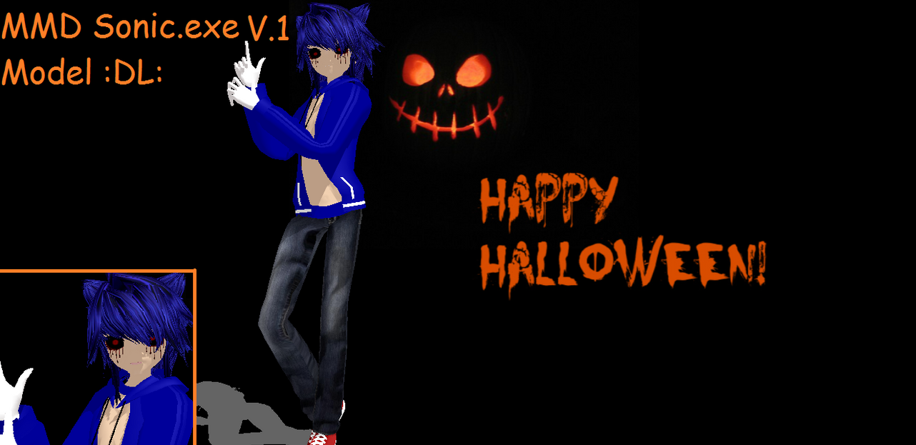 MMD Sonic.exe Model :DL: by mokathekiller on DeviantArt