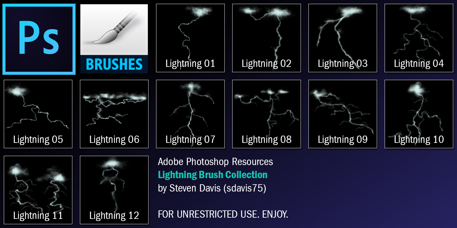 Photoshop Lightning Brushes by sdavis75 on DeviantArt
