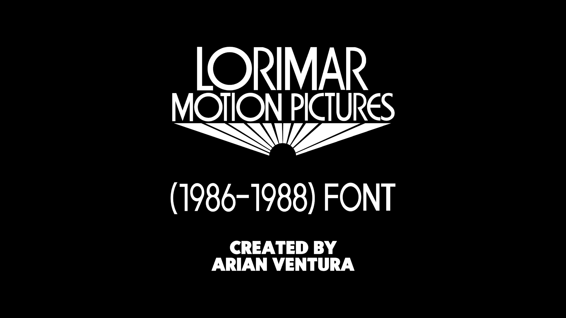 Lorimar Motion Pictures (1986-1988) font by ArianVentura on DeviantArt