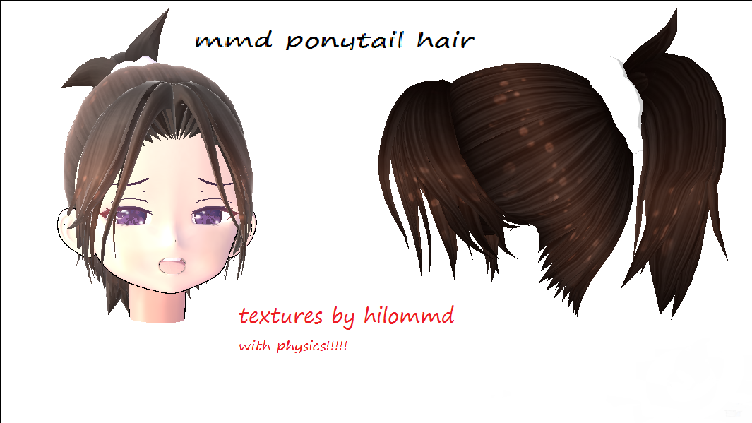 mmd ponytail hair dl by kokonasa on DeviantArt