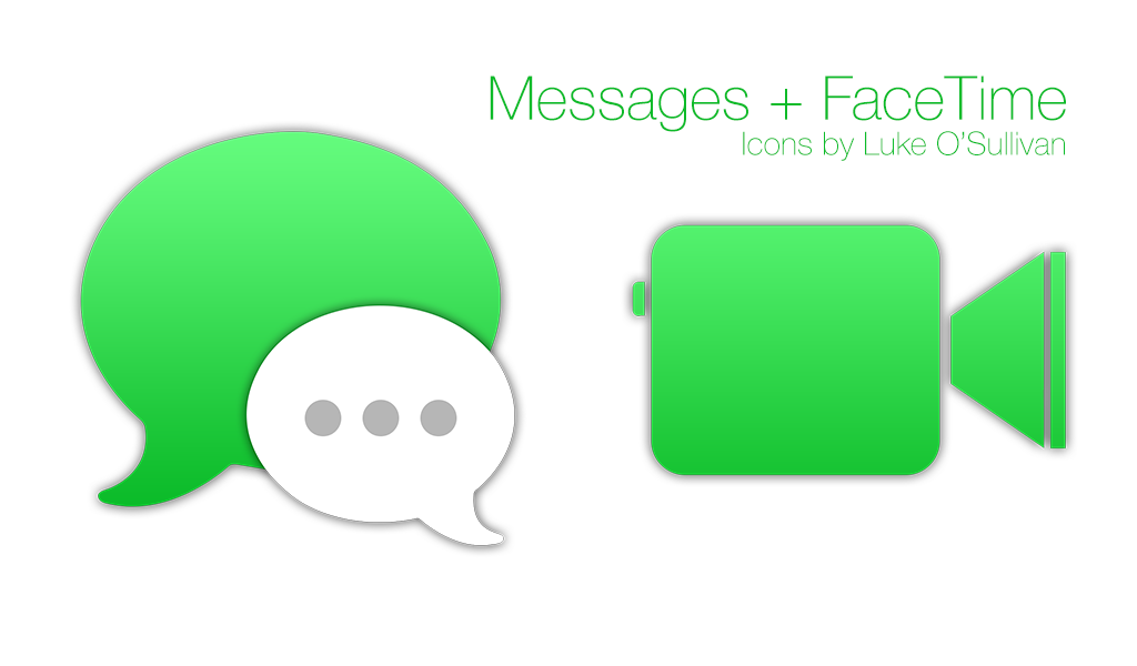 Messages + FaceTime Icons by Luke O'Sullivan by osullivanluke on DeviantArt