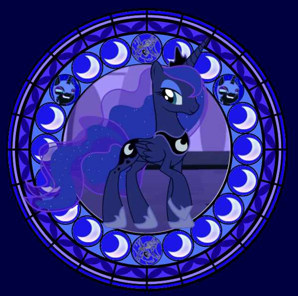 Princess Luna Stained Glass by ElemenThalia on DeviantArt