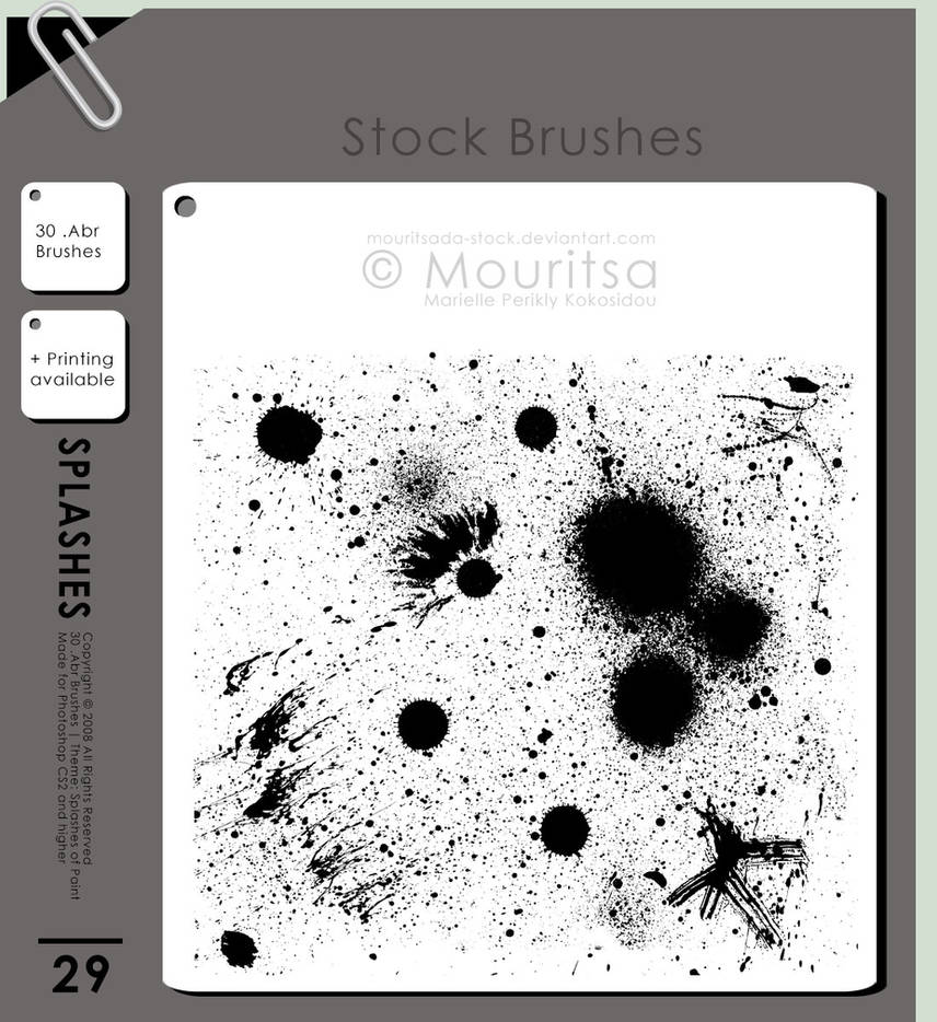 Brush Pack - Splashes Of Paint by iMouritsa on DeviantArt