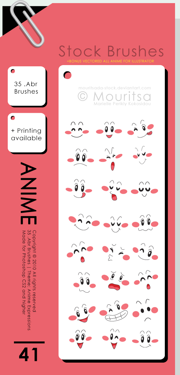 Brush Pack - Anime Expressions by iMouritsa on DeviantArt