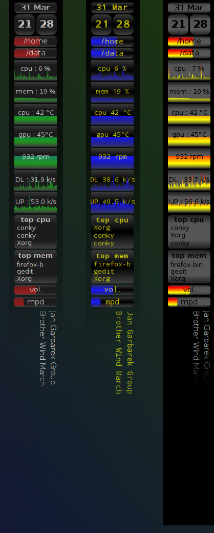 Vertical conky in Lua by wlourf on DeviantArt