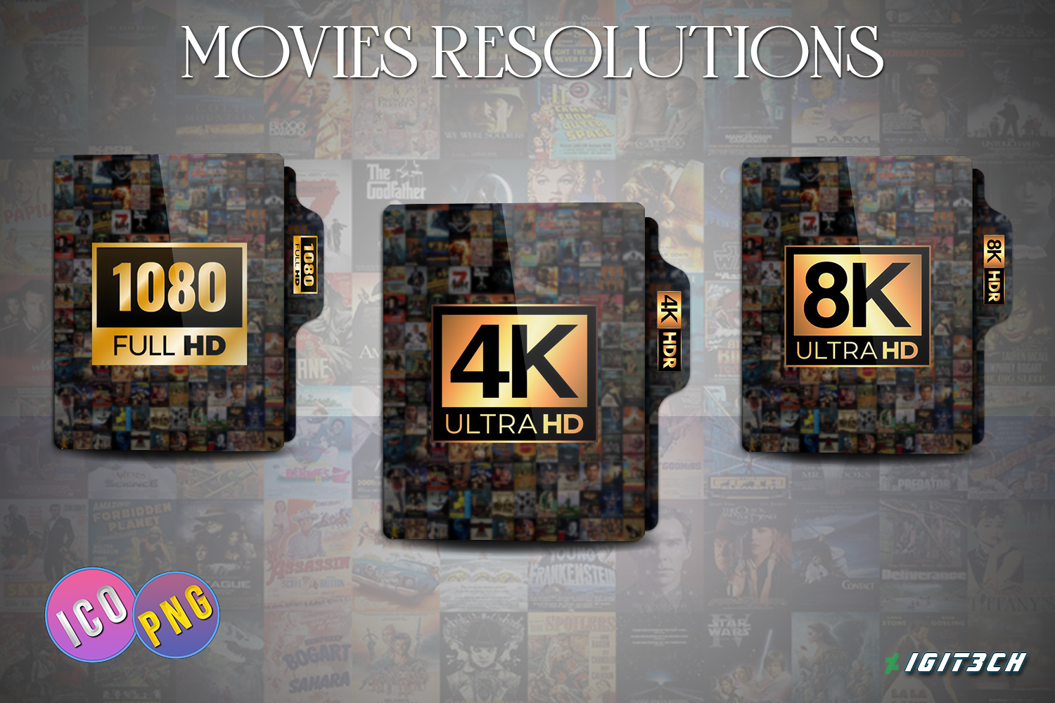 Movies Resolutions Folder Icon By Igit3ch by igit3ch on DeviantArt