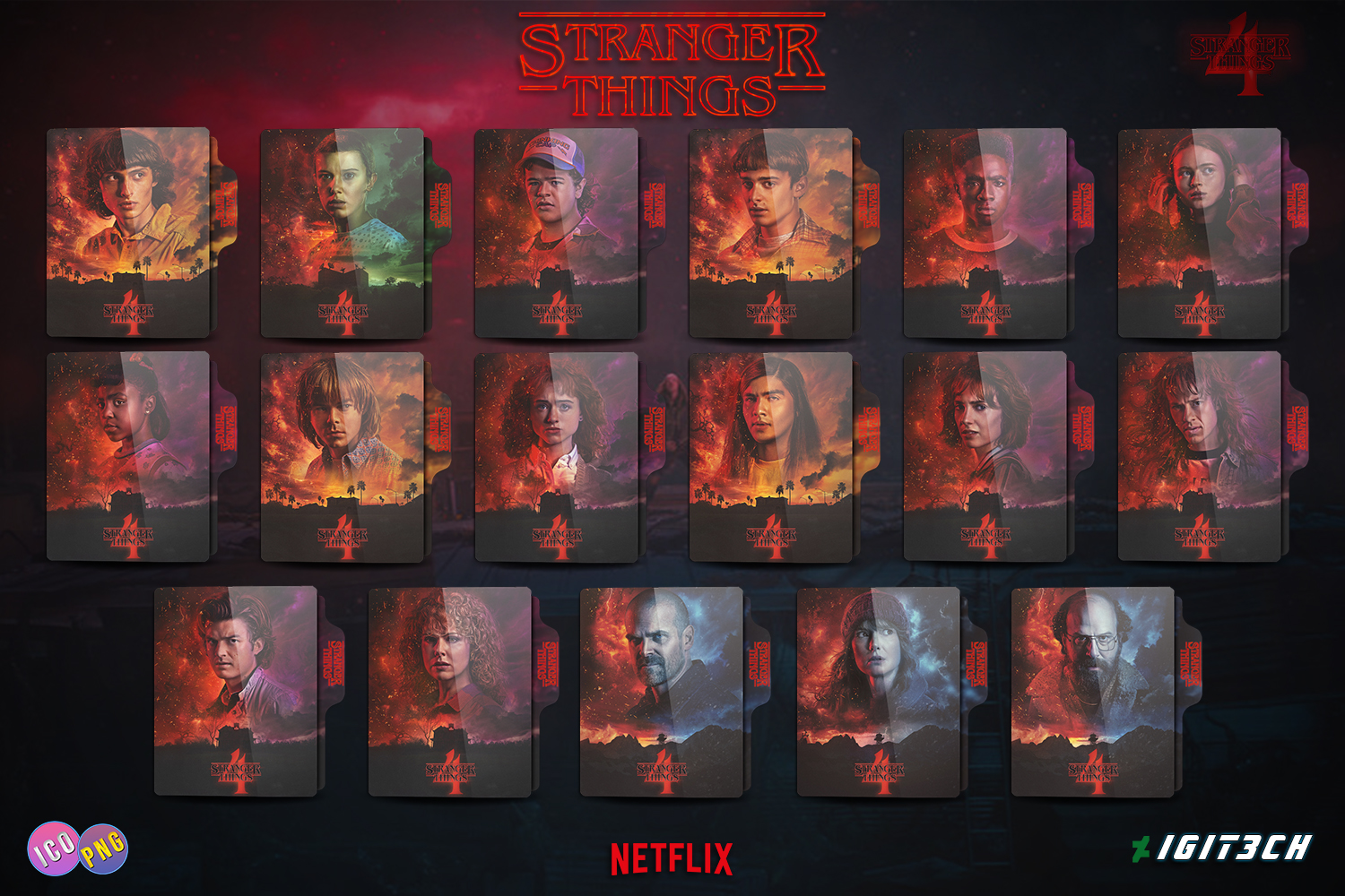 Stranger Things S04 (characters) [Folder Icons] by igit3ch on DeviantArt
