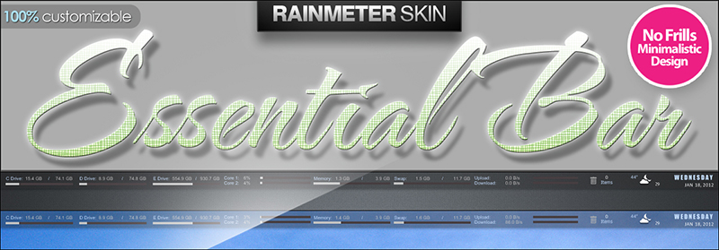 Essential Bar for Rainmeter by RudeBoySes on DeviantArt