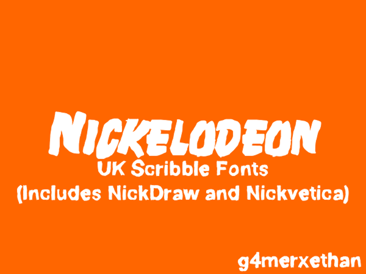 Nickelodeon UK Scribble Fonts by g4merxethan on DeviantArt