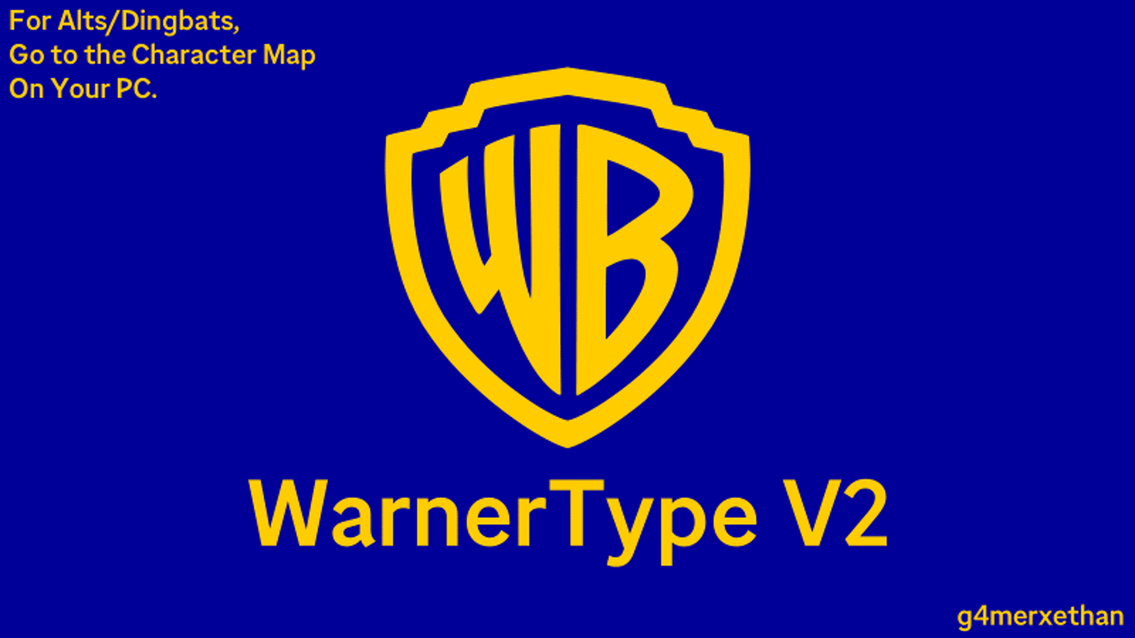 WarnerType V2 by yellowpendoesart on DeviantArt