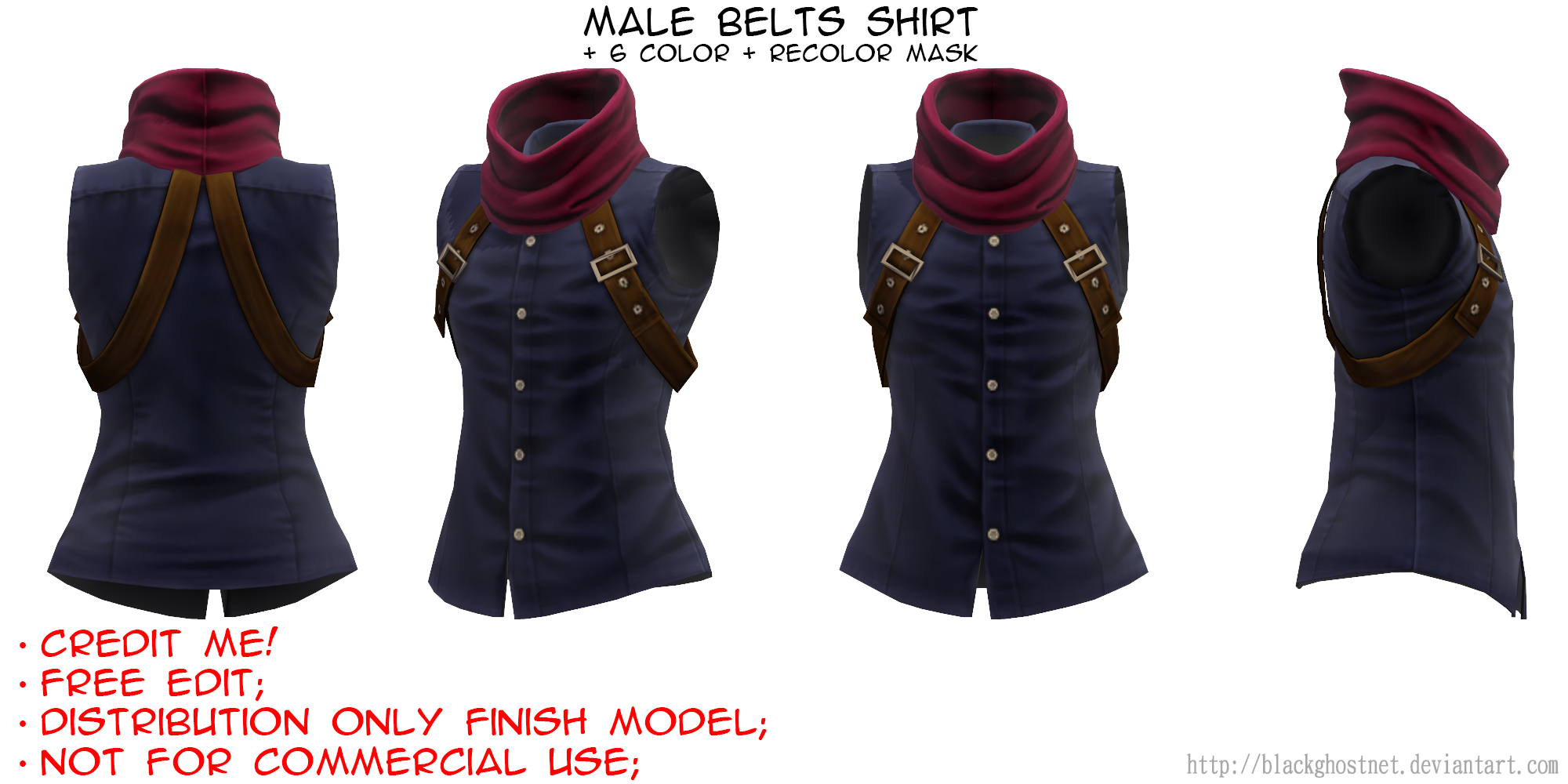 [MMD] Male Belts Shirt by ShionAkari666 on DeviantArt