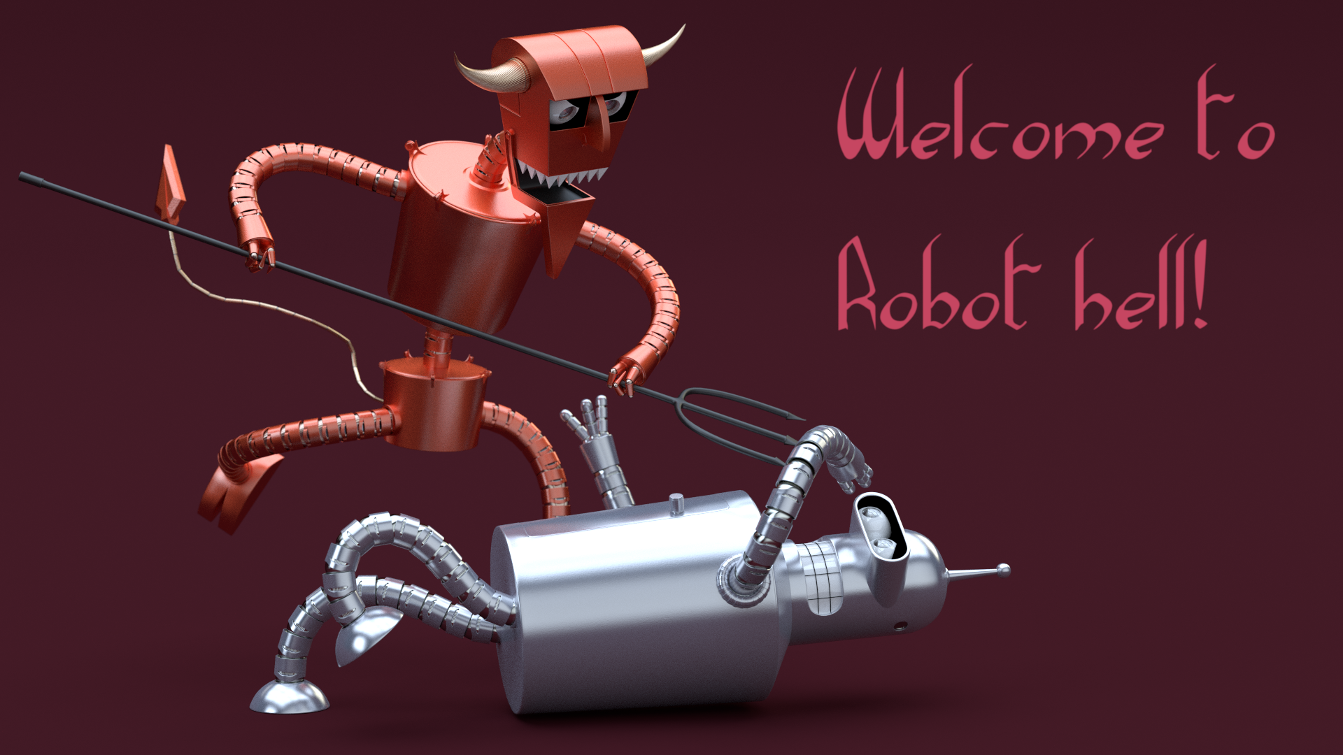 Bender and robot Devil - work in progress by KonstaSaarinen on DeviantArt