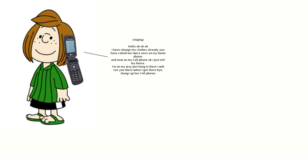 Peppermint Patty Talking on the phone 3 by Pudihan98 on DeviantArt