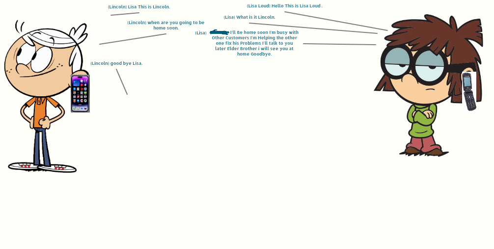 Lincoln Calls lisa. by Pudihan98 on DeviantArt