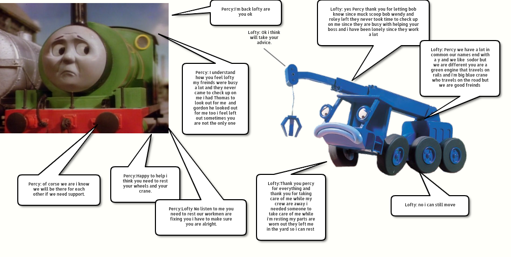 Percy talks to lofty. by Pudihan98 on DeviantArt