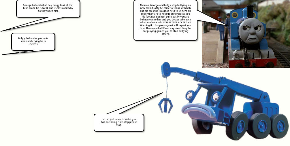 Thomas defends Lofty. by Pudihan98 on DeviantArt