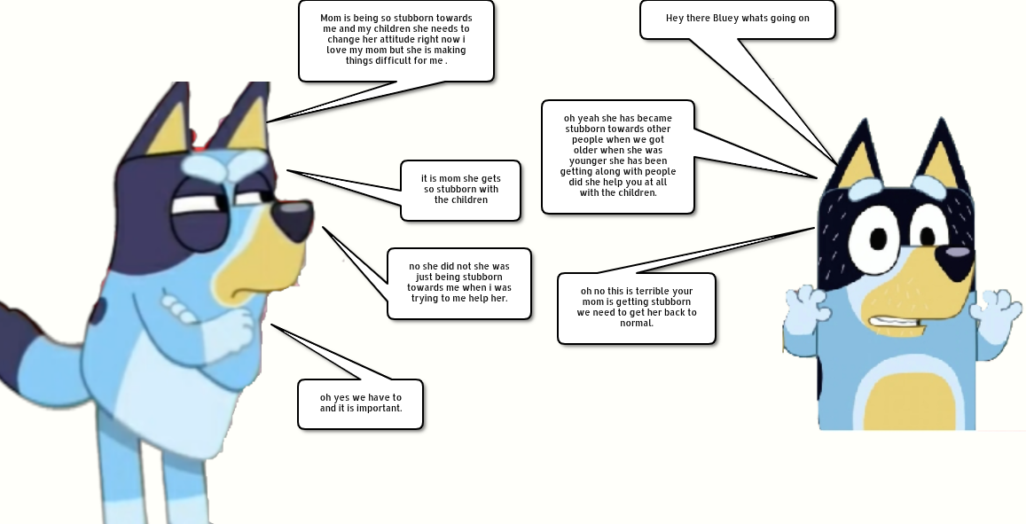 Bluey talks about her mom. by Pudihan98 on DeviantArt