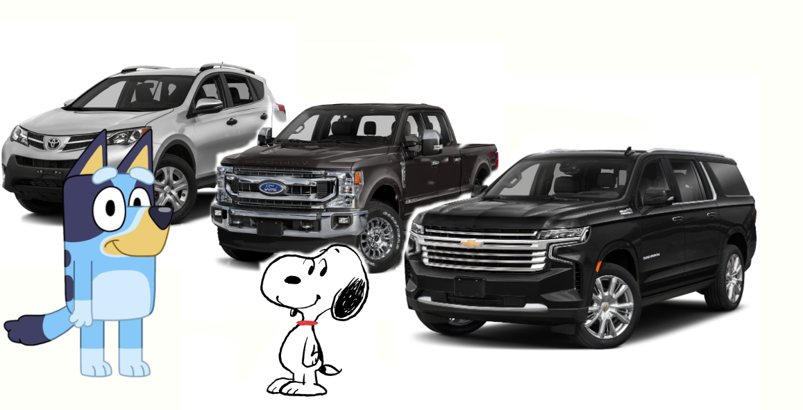 Bluey and snoopy with their vehicles by Pudihan98 on DeviantArt