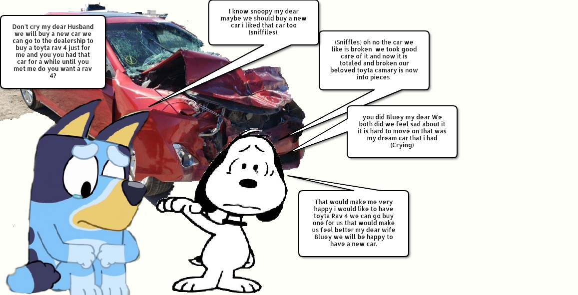 Bluey and Snoopy are sad by Pudihan98 on DeviantArt