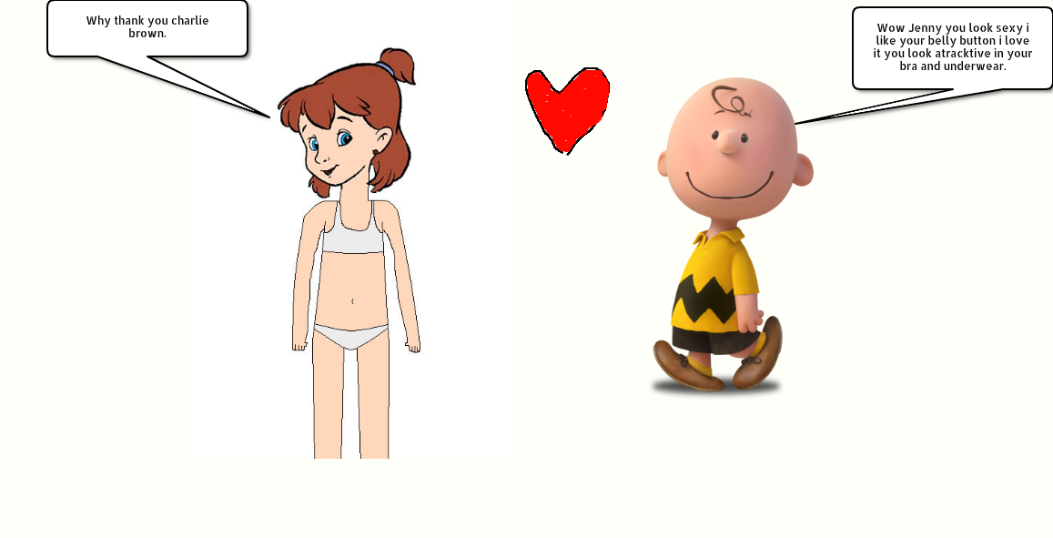 Charlie Brown Loves Jenny Foxworths Belly button by Pudihan98 on DeviantArt