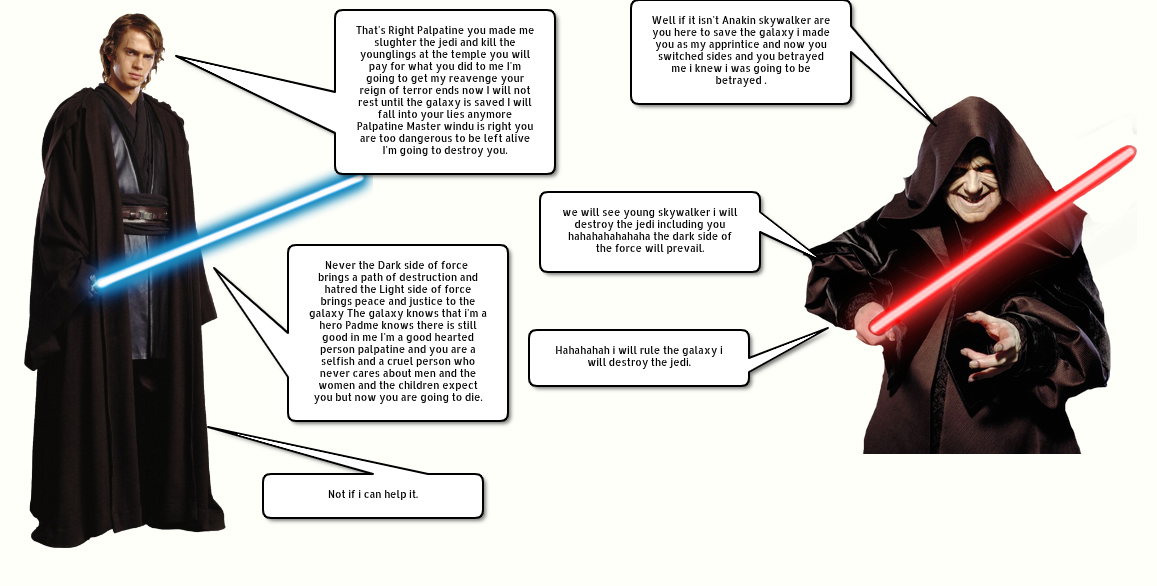 Anakin Skywalker confronts darth sidious by Pudihan98 on DeviantArt