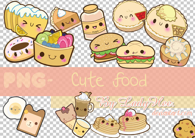 {PNG} Cute Food~ by LadyHee on DeviantArt