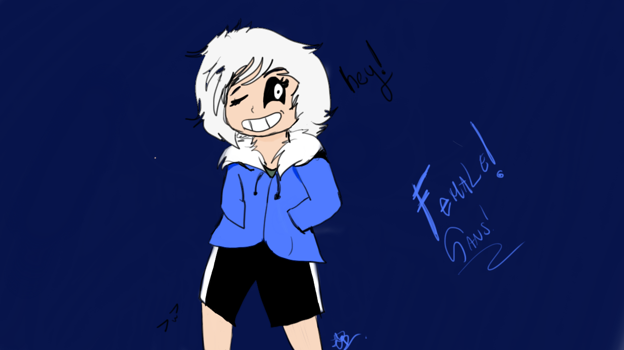 Human Female! Sans by daniekktal on DeviantArt