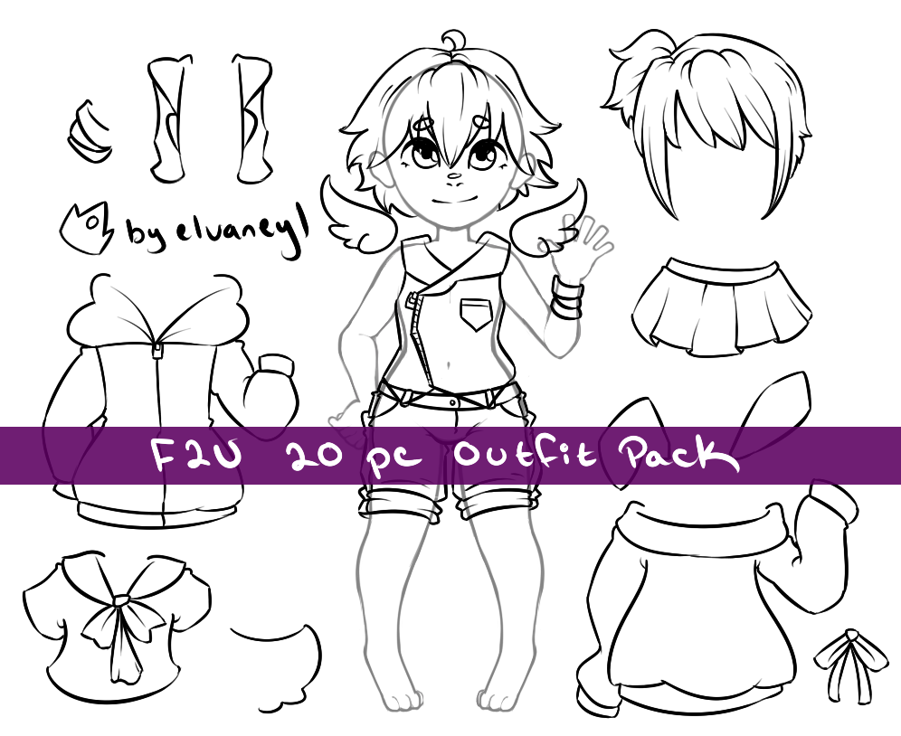 [F2U] Outfit Pack 2 - Chibi Outfit Maker by Elvaneyl on DeviantArt