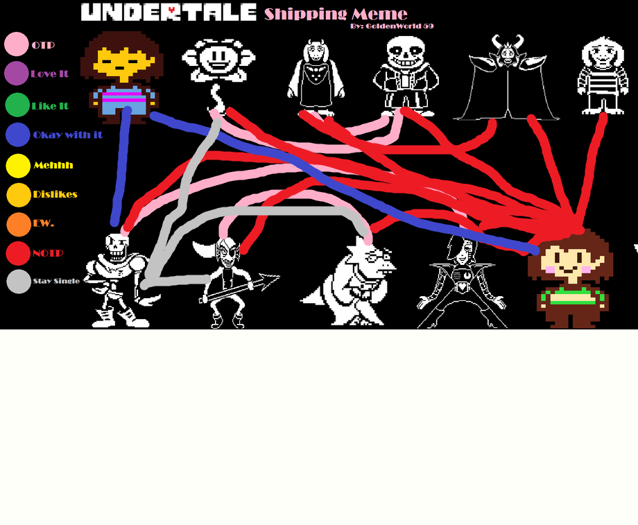 Undertale shiping meme by AimandFlowey on DeviantArt