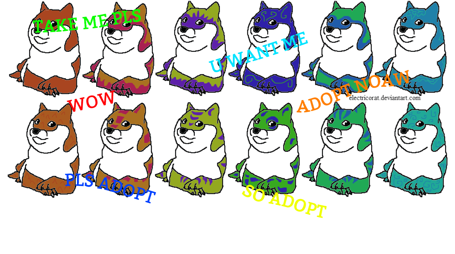 wow shibe adopts by electricorat on DeviantArt