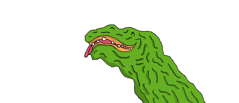 What a happy picklesaurus rex. by electricorat on DeviantArt