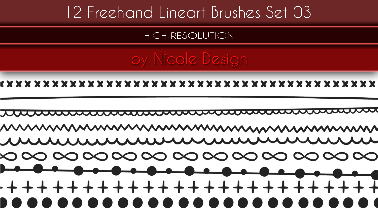12 Freehand Lineart Brushes Set 03 by noema-13 on DeviantArt