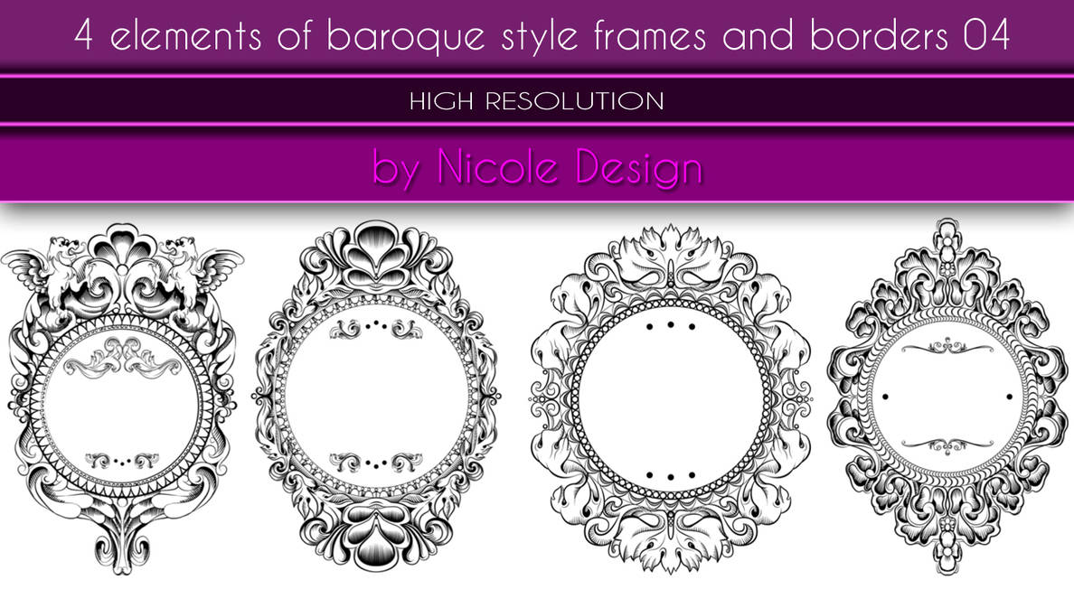 4 Elements Of Baroque Style Frames And Borders 04 by noema-13 on DeviantArt