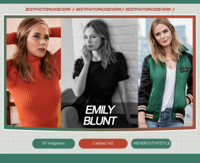 Photopack 20843 - Emily Blunt by southsidepngs on DeviantArt