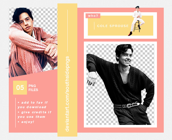 Pack Png 4127 - Cole Sprouse by southsidepngs on DeviantArt