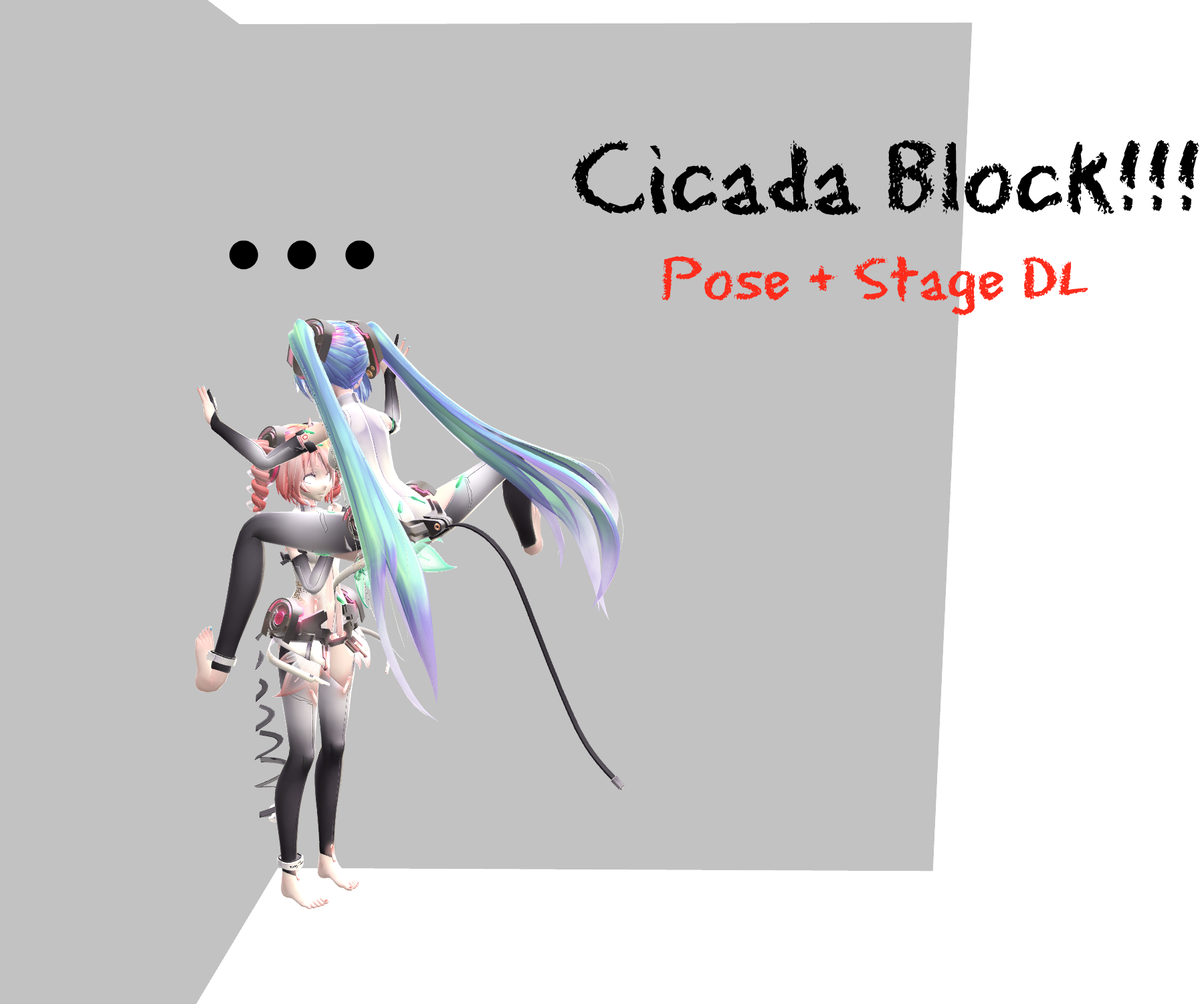 [MMD] Cicada Block DL Pose + Stage by 0xWhaii on DeviantArt